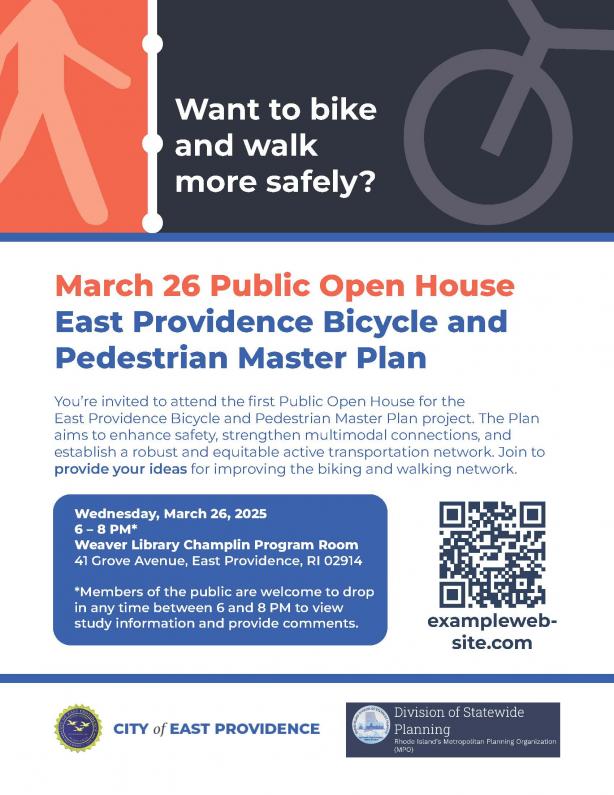 East Providence Bicycle and Pedestrian Plan Master Plan Public Open House | City of East ...