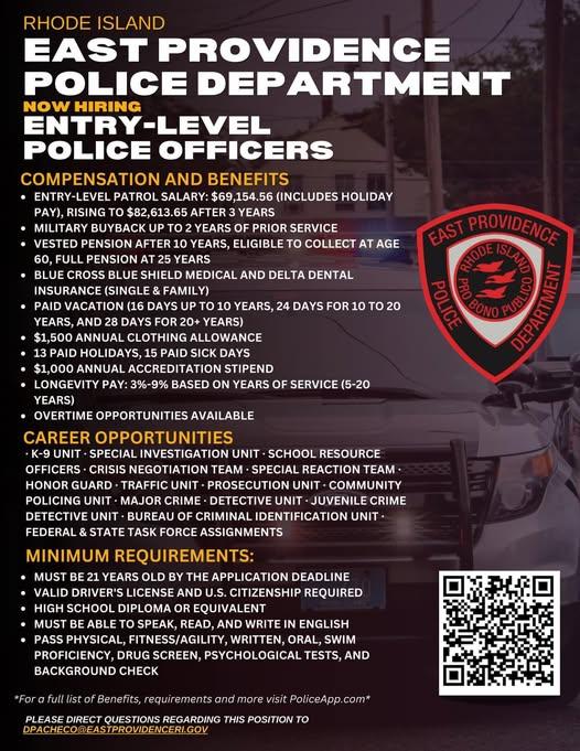 2024 East Providence Police Recruitment | City of East Providence, RI