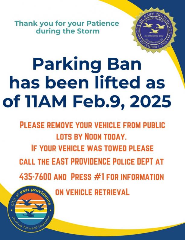Feb. 8, 2025 Winter Storm Advisory & Parking Ban LIFTED | City of East ...